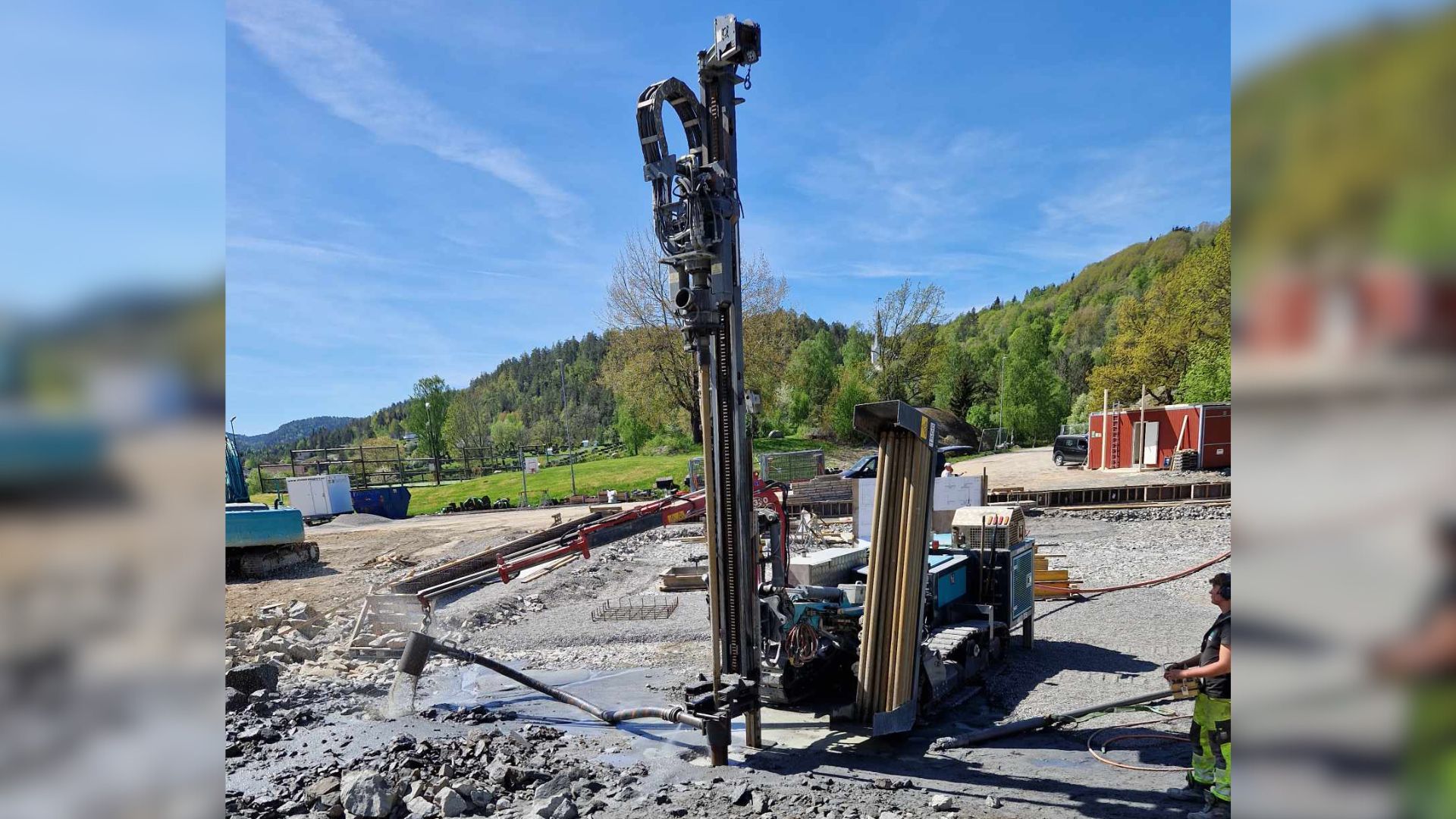 Boring av energibrønner for Gjerstad Brannstasjon | Nordisk Grunnteknikk